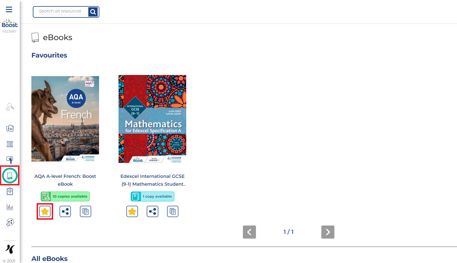 Favouriting your Boost Learning eBooks – Hachette Learning Help Centre