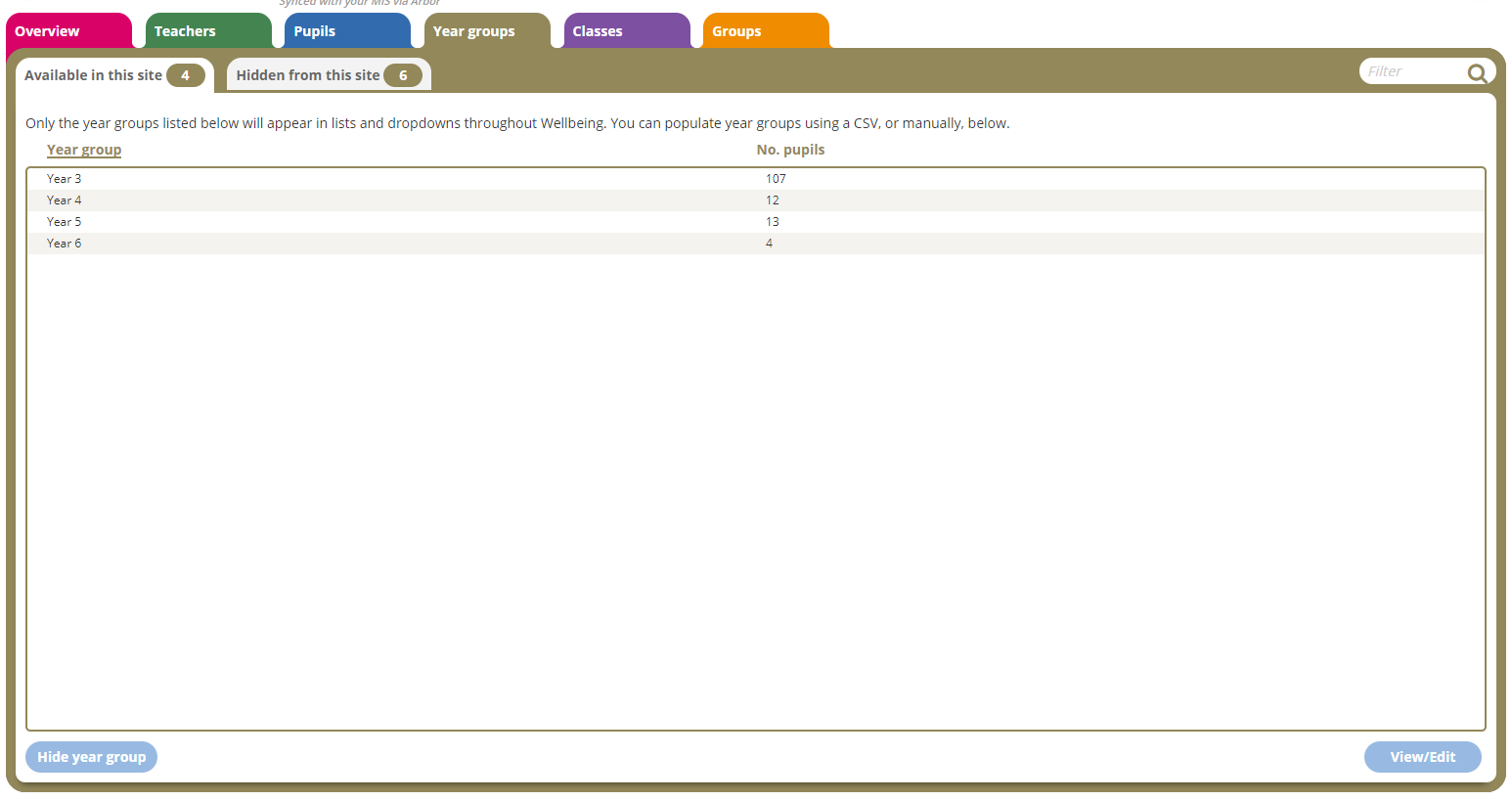 Year groups and classes – Hachette Learning Help Centre