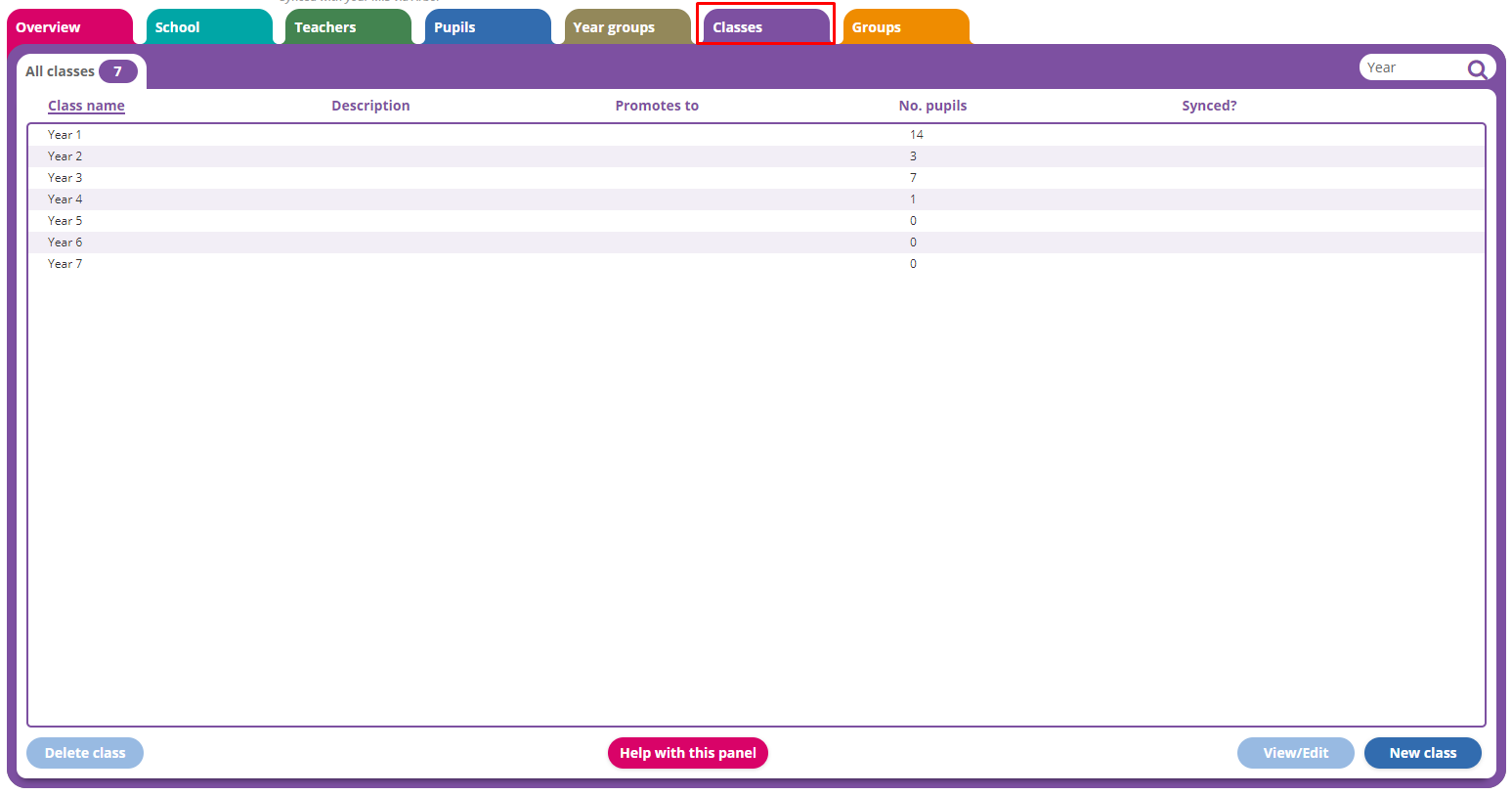 Year groups and classes – Hachette Learning Help Centre